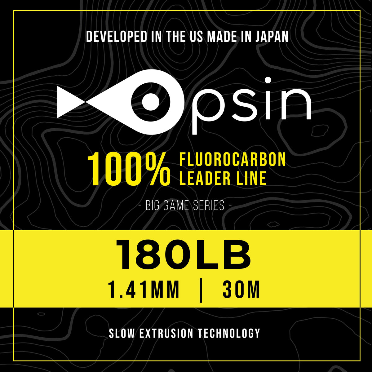 Opsin Fluorocarbon Fishing Line – 180 lb (1.41 MM) – Opsin USA